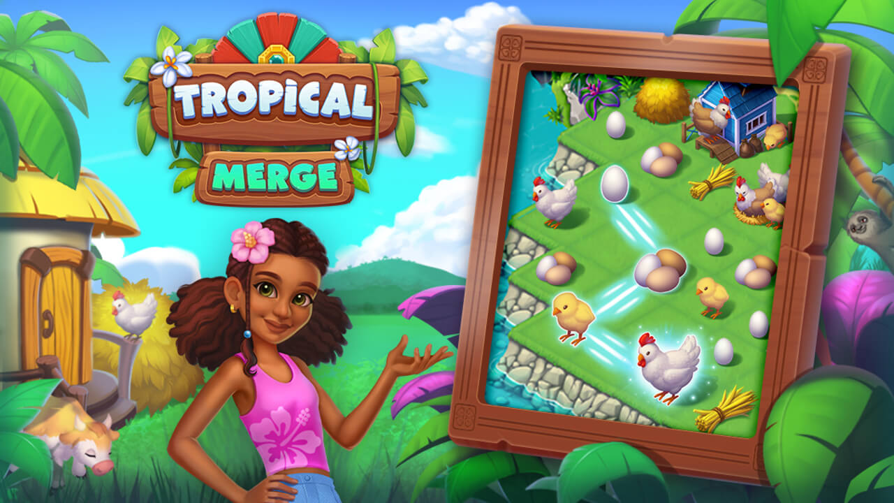 Tropical Merge 🕹️ Graj za darmo na Play123